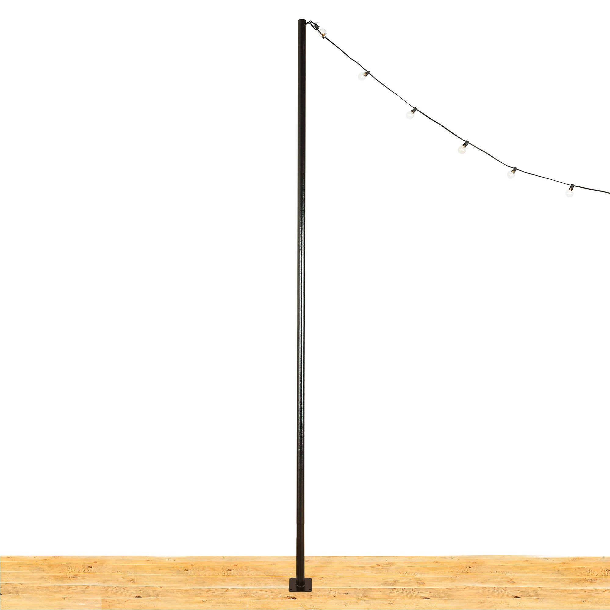 String Light Pole Stand with Mounting Plate - Hang string lights or pr ...